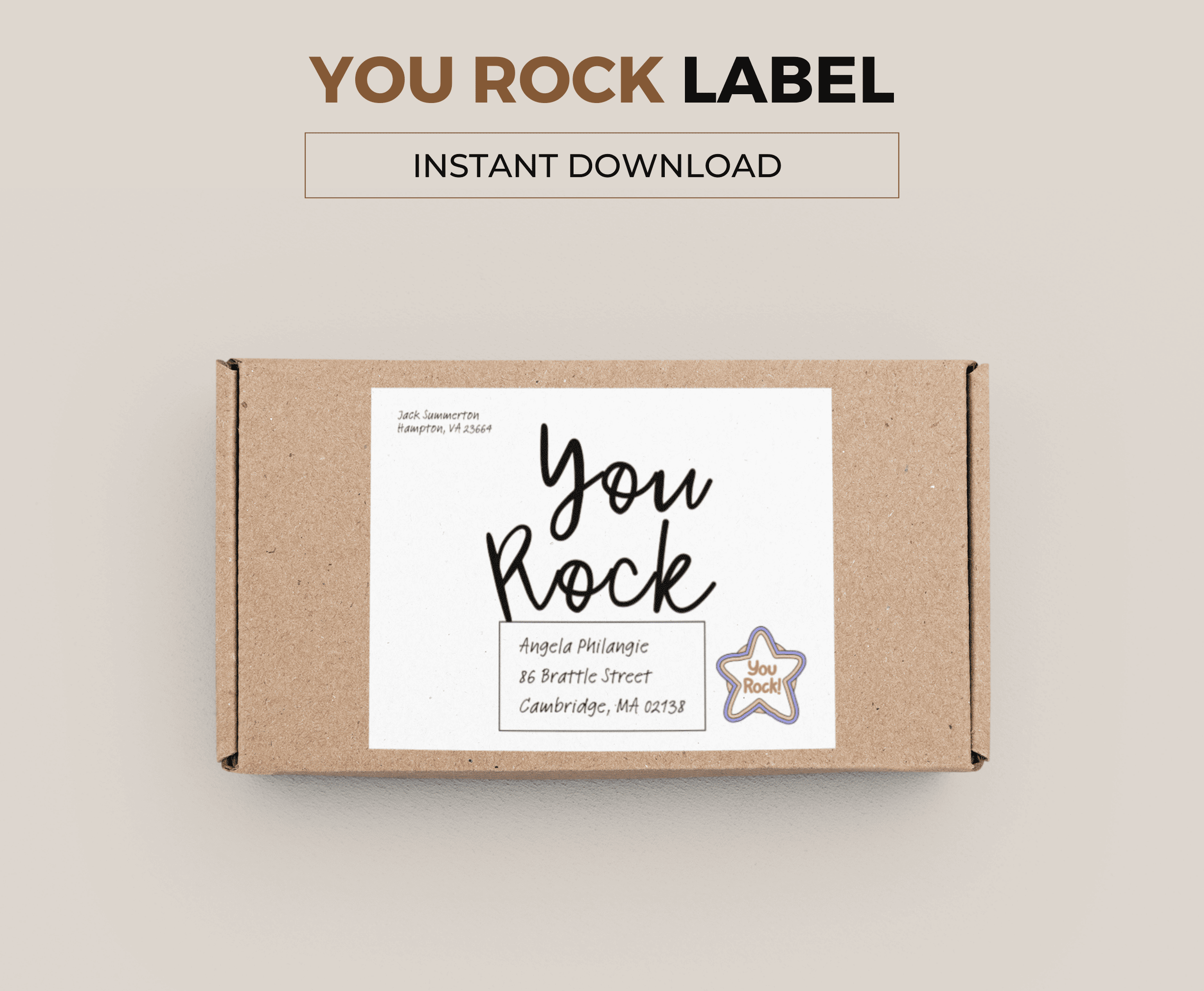 You Rock Parcel Label - LEAVING HOME
