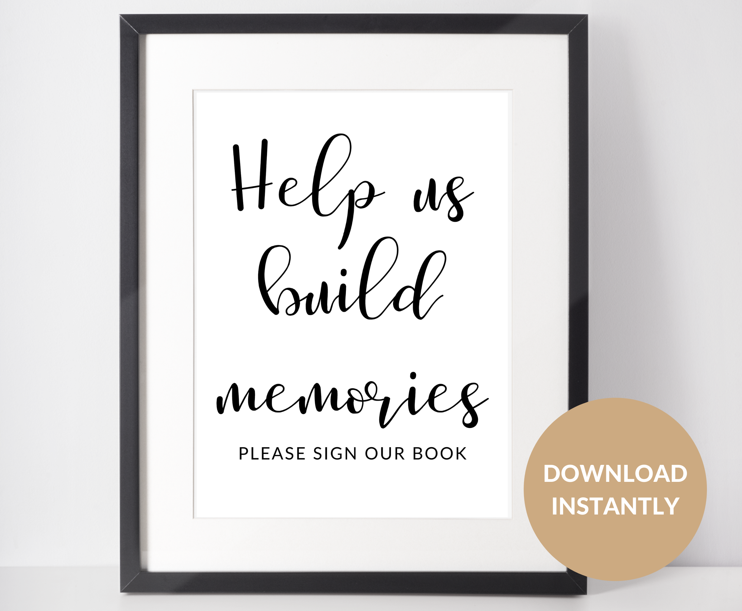 Help Us Build Memories, Please Sign Our Book Sign - LEAVING HOME